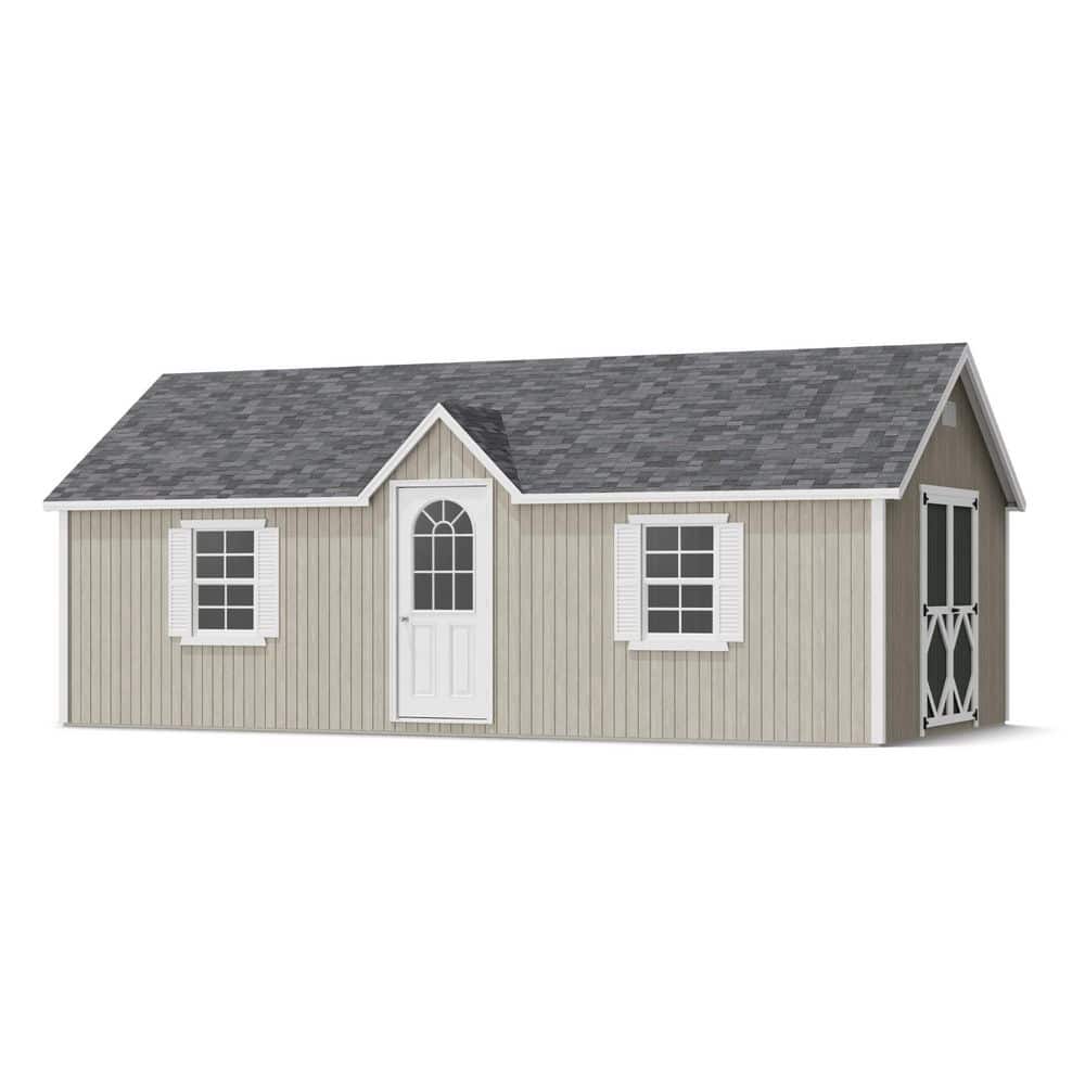 Little Cottage Co. Classic Cottage 12 ft. x 24 ft. Outdoor Wood Storage ...