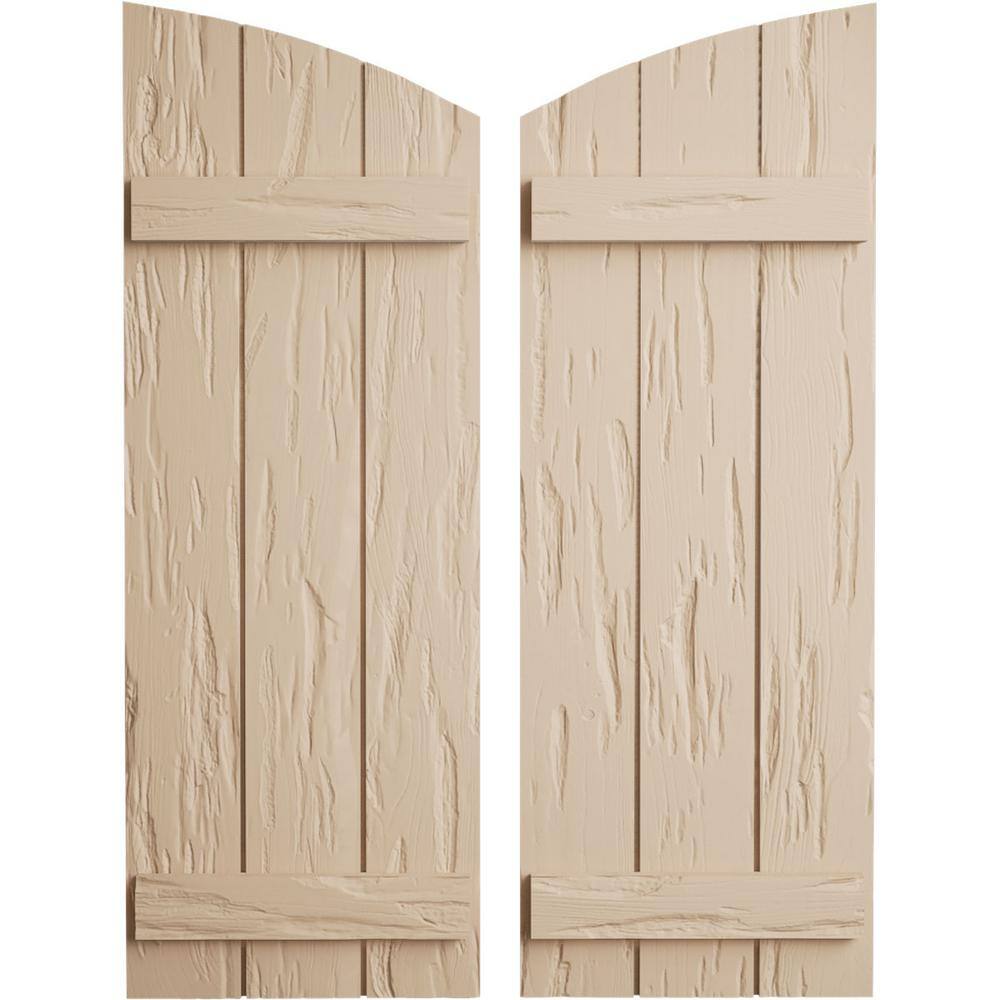 Ekena Millwork 16-1/2 in x 24 in Polyurethane Pecky Cypress Three Board ...