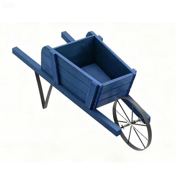ESILOO Wooden Wagon Planter with Magnetic Decor-Rustic Mobile Garden ...