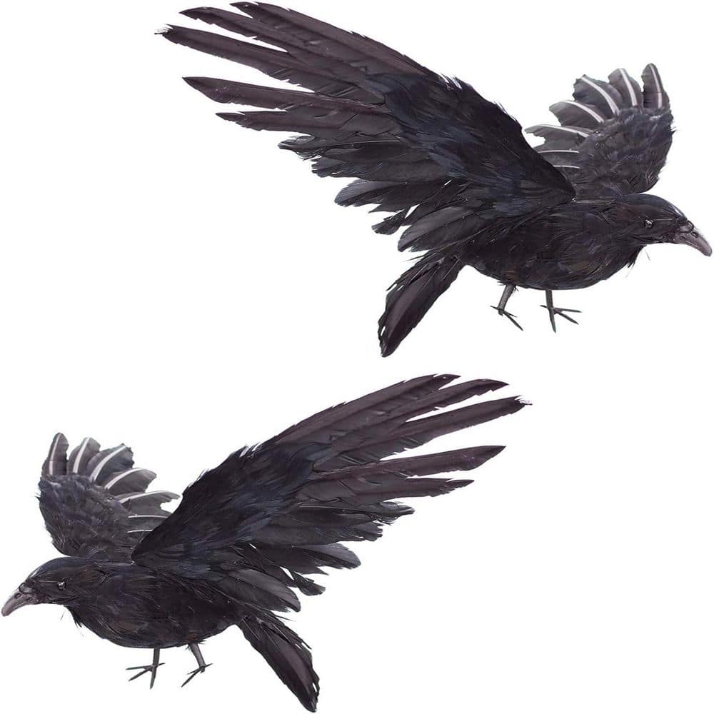 Cubilan Outdoor 2-Pack Realistic Crows Extra Large Handmade Black ...