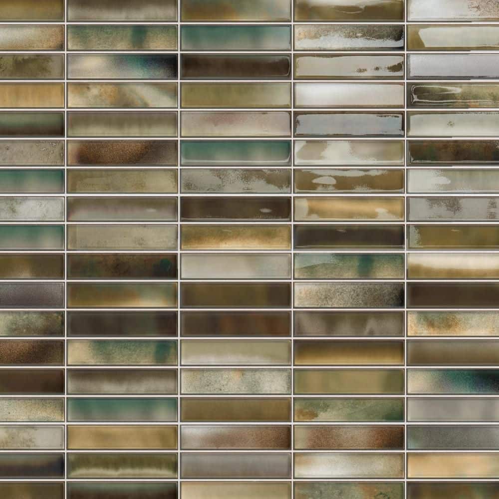 Merola Tile Borealis Green 6 in. x 12 in. Ceramic Wall Tile (10.76 sq ...