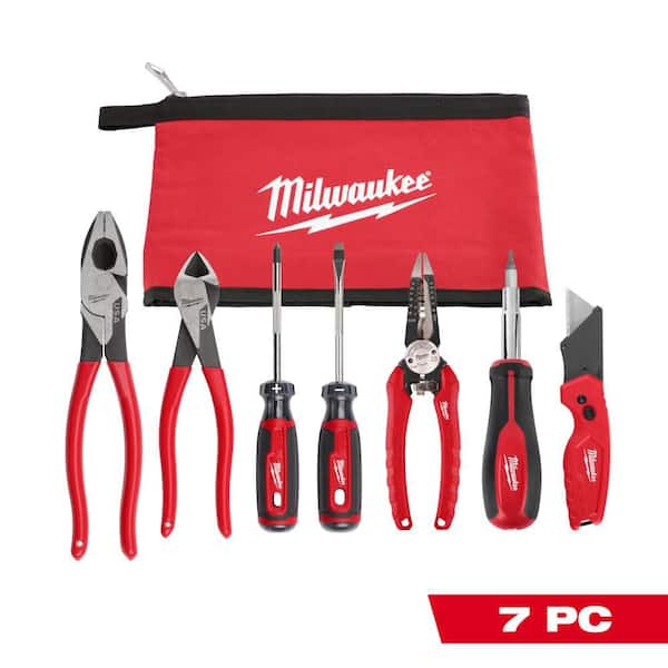 Milwaukee 7pc. Electrician's Hand Tool Set 48-22-0145 - The Home Depot