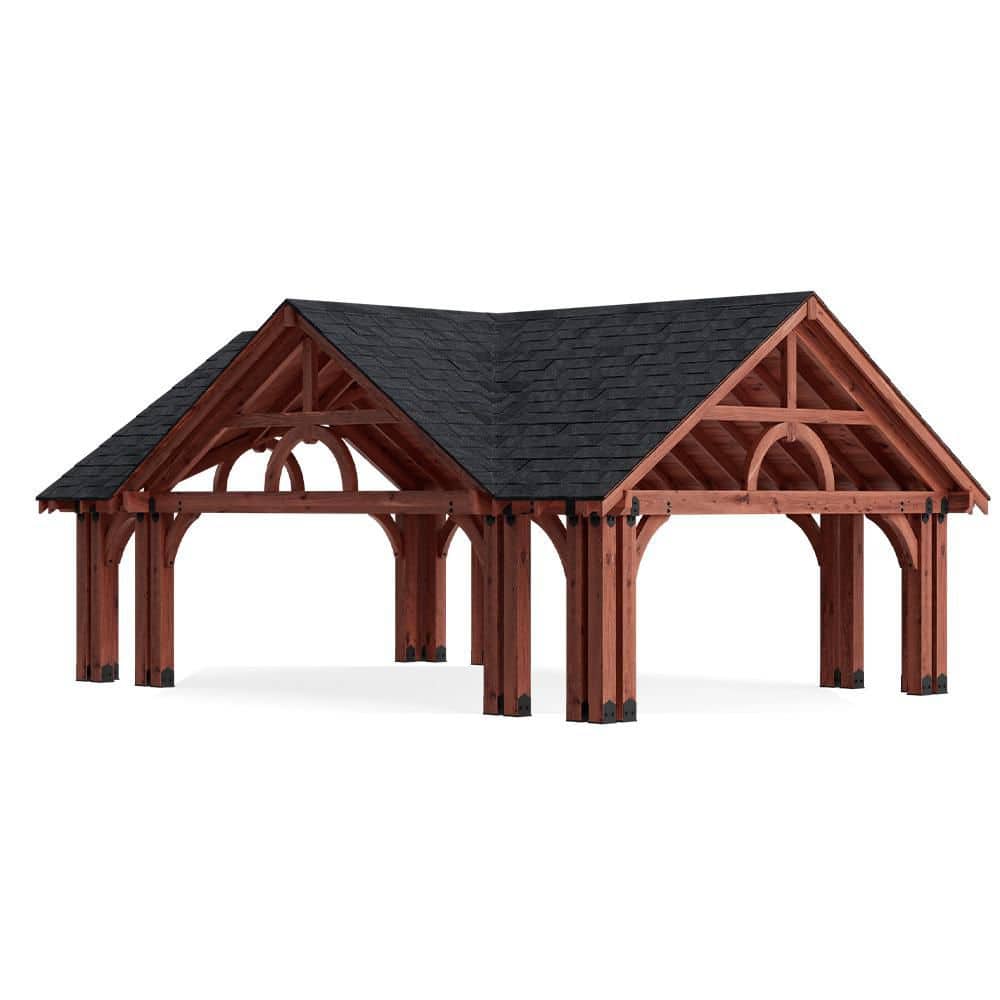 Lawnmaster Professinally Assembled Lodge 32 ft. x 22 ft. Premium Heavy ...