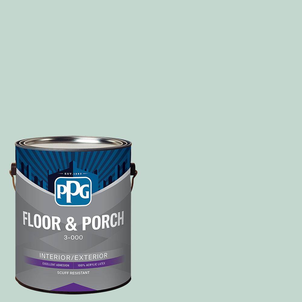 PPG 1 gal. PPG1138-2 Geyser Satin Interior/Exterior Floor and Porch ...