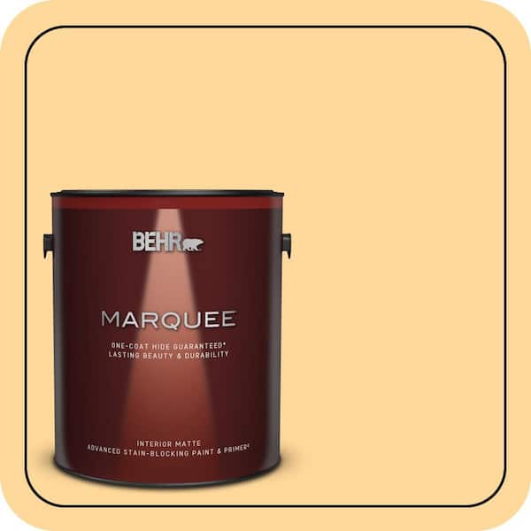 BEHR MARQUEE 1 gal. #P250-3 Marsh Marigold Matte Interior Paint ...