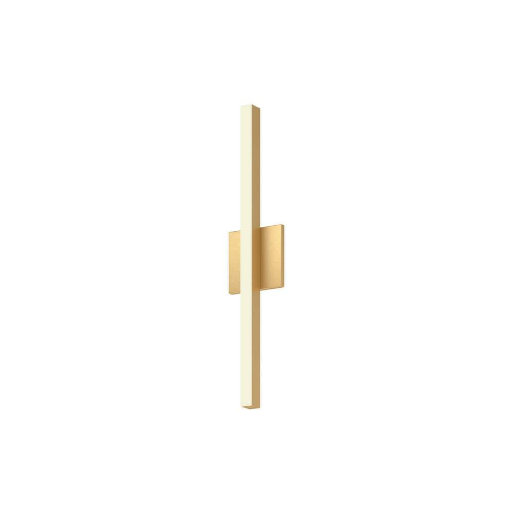 KUZCO Vega 24-in 1 Light 16-Watt Brushed Gold Integrated LED Wall Sconce WS10324-BG - The Home Depot