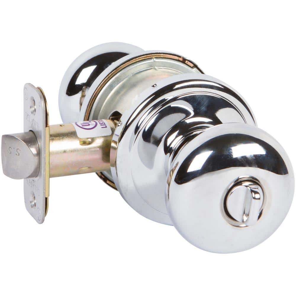 DELANEY HARDWARE Grade 2 Aubryn Privacy (Bed/Bath) Knob Bright Chrome ...