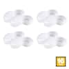Shepherd 1-1/2 in. White Plastic Insert Patio Furniture Cups (16-Pack ...