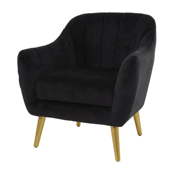 Litton Lane Black Polyester Contemporary Accent Arm Chair 042202 - The ...