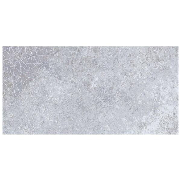 Merola Tile Myst Gunsmoke 4 in. x 8 in. Ceramic Wall Take Home Tile ...