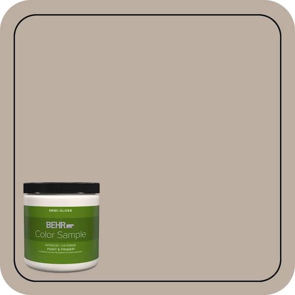 BEHR PREMIUM PLUS 8 oz. #N210-3 Barista Semi-Gloss Interior/Exterior ...