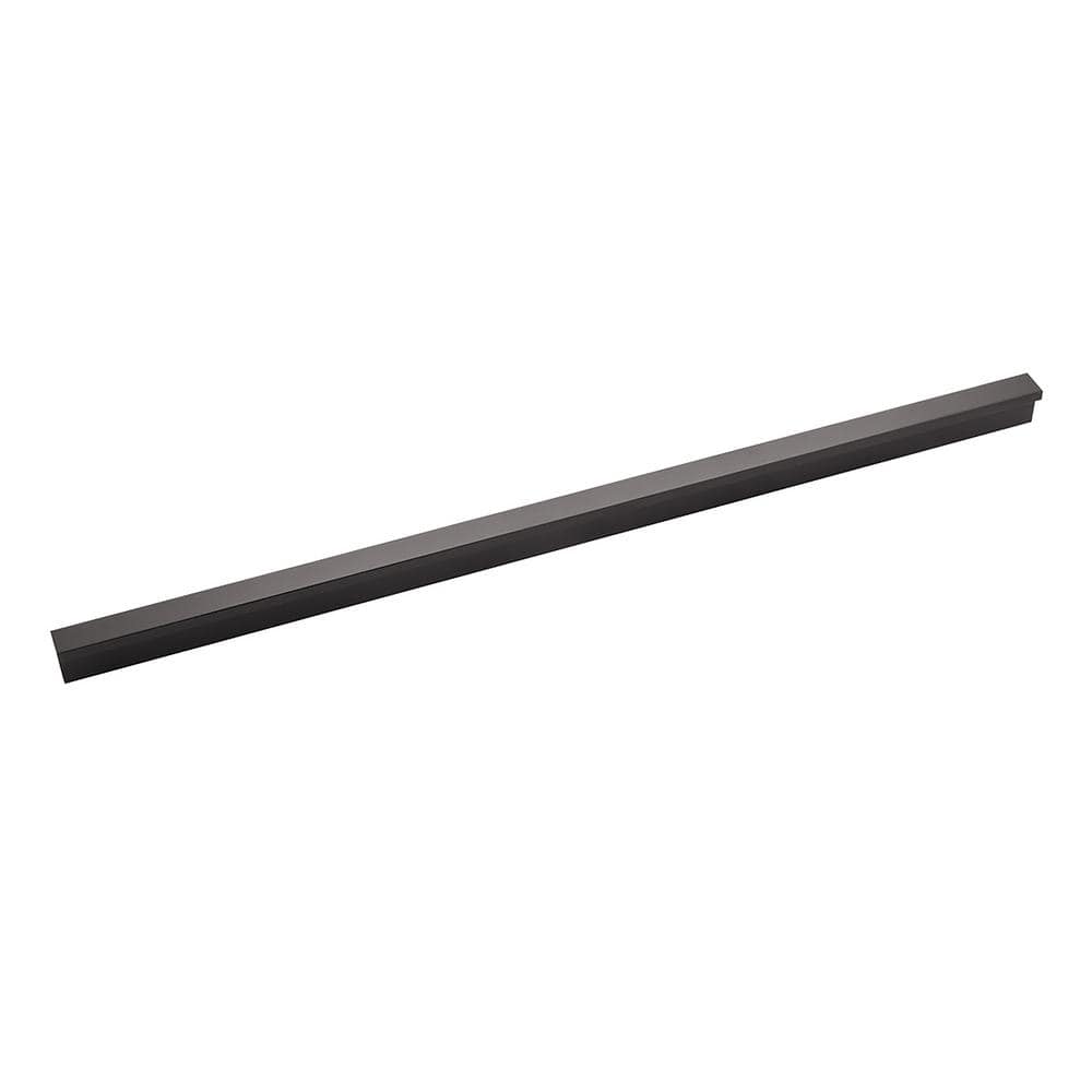 HICKORY HARDWARE Streamline 12 in. (305 mm) C/C Flat Onyx Cabinet Door ...
