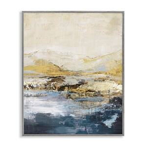 Stupell Industries Mountain Lake Abstraction by Design Fabrikken White ...