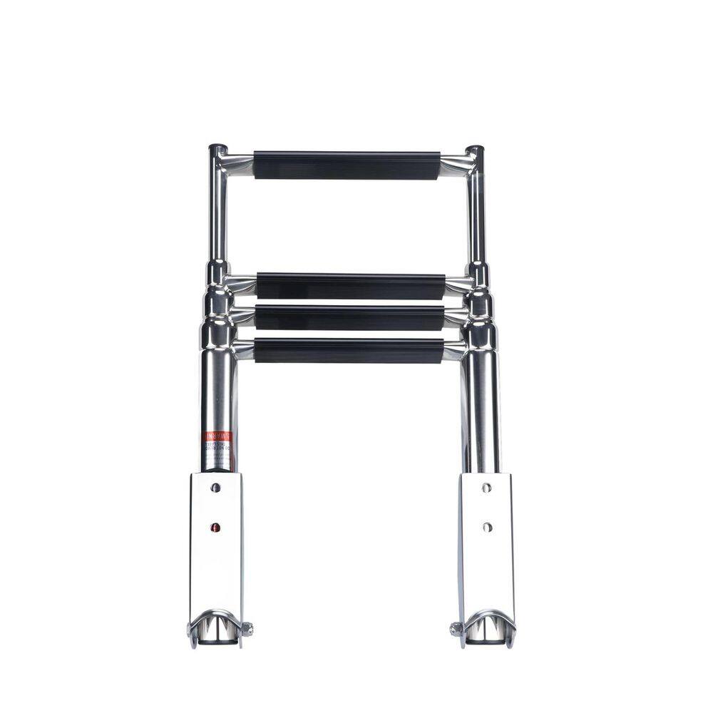 KIWDZFU Stainless Steel Telescopic 4 Step Pontoon Boat Ladder Swim ...