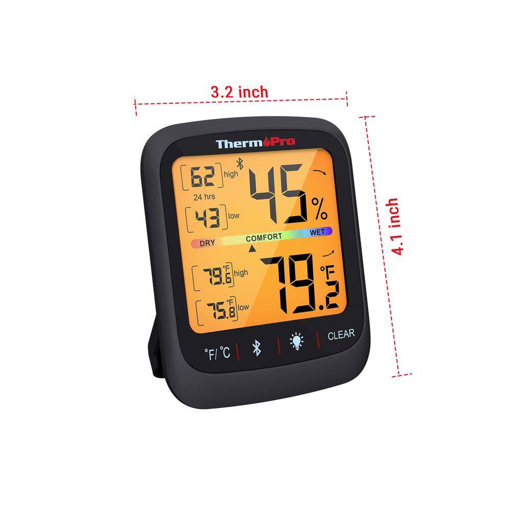 Mejores ofertas e historial de precios de ThermoPro Bluetooth Hygrometer Thermometer, 260FT ...