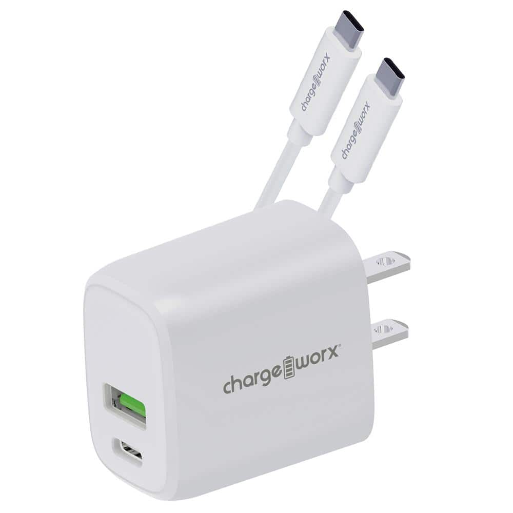 CHARGEWORX 20-Watt USB-C and USB Wall Charger and Cable CX3012 - The ...