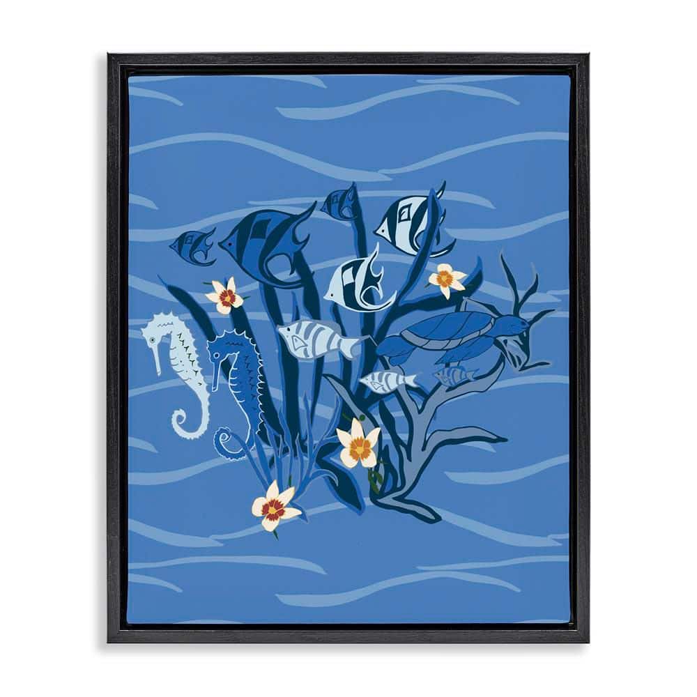 Stupell Industries Blue Undersea Critters by Michelle Ingari Designs ...