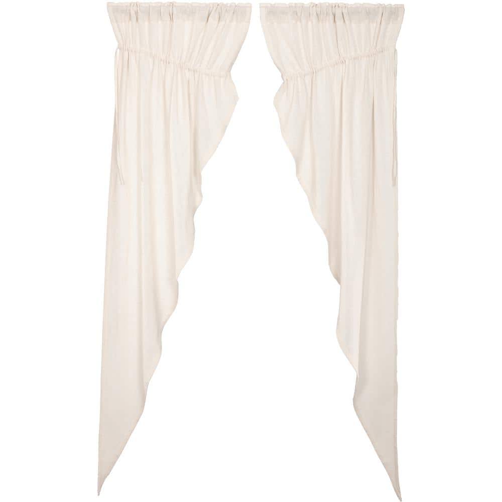 VHC BRANDS Burlap Antique White 36 in. W x 84 in. L Cotton Light ...