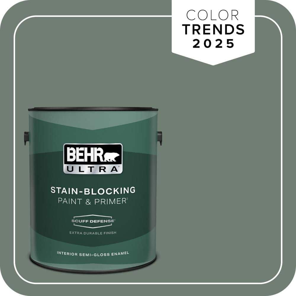 BEHR ULTRA 1 gal. #N420-5 Boreal Extra Durable Semi-Gloss Enamel ...