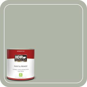 BEHR ULTRA 1 qt. #ICC-56 Green Tea Semi-Gloss Enamel Exterior Paint ...