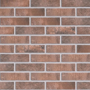 MOLOVO Bristol Cinnamon Brick 2.95 in. x 11 in. Matte Porcelain Tile ...