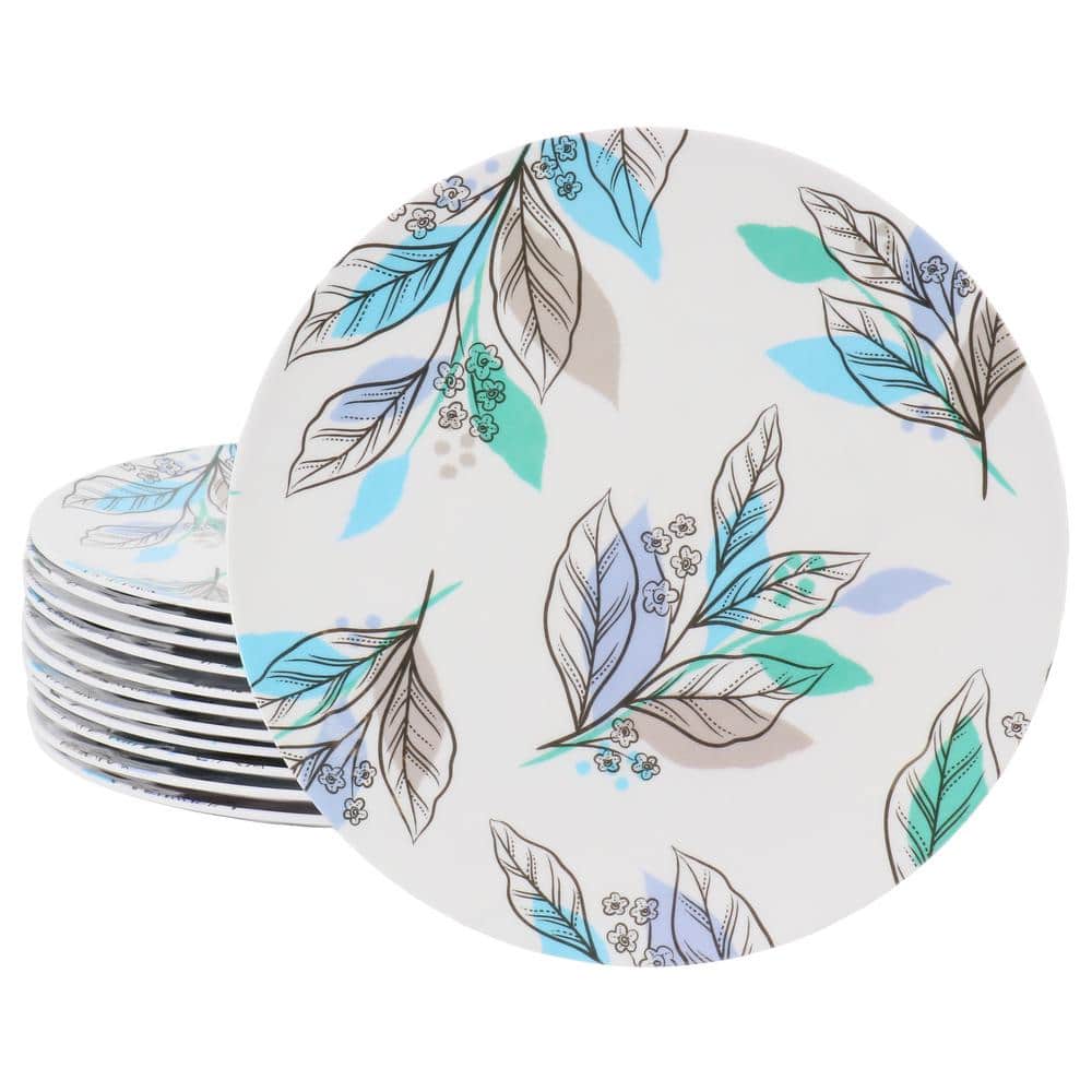 Gibson Home Tropical Sway Vineyard 12 Piece 9 in. Round melamine ...