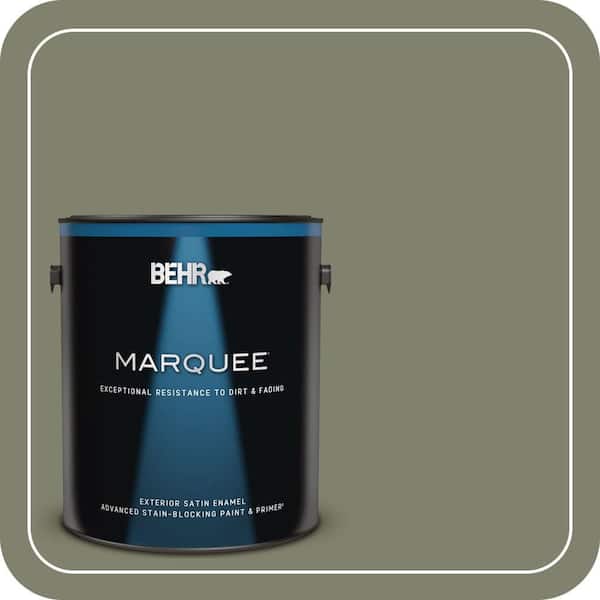 BEHR MARQUEE 1 gal. #PPU10-18 Lizard Green Satin Enamel Exterior Paint ...