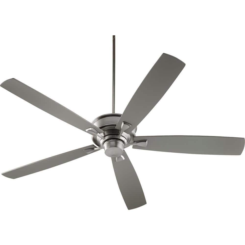 Quorum INTERNATIONAL Alton 70 in. Indoor Satin Nickel Ceiling Fan with ...