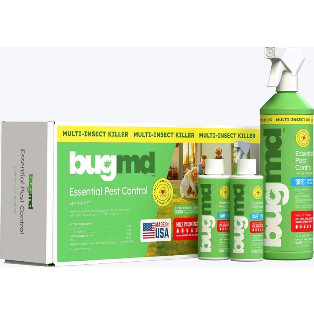 BUGMD Essential Pest Control Starter Kit 3.7 oz. Concentrated, Indoor ...