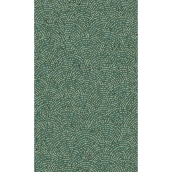Walls Republic Green Seashell Like Art Deco Geometric Printed Non-Woven ...