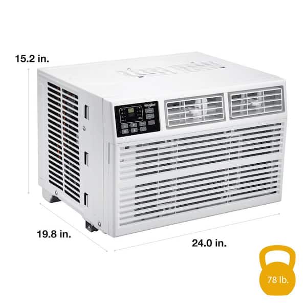 Whirlpool 12,000 BTU 230V Window Air Conditioner Cools 550-sq. ft. with ...