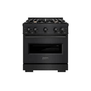 ZLINE Kitchen and Bath Classic 30 in. 4-Burner Gas Range with Gas ...