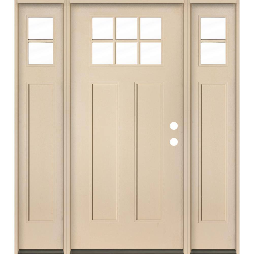 Krosswood Doors PINNACLE Craftsman 64 in. x 79 in. 6-Lite Left-Hand ...