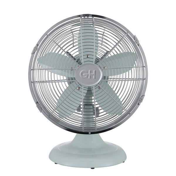 Good Housekeeping Retro 12 in. All-Metal Table/Desk Fan with 3-Speed ...