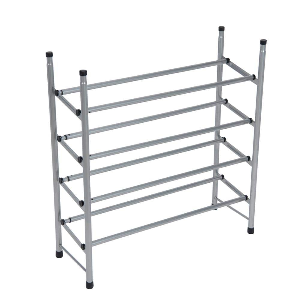 SIMPLIFY 26.97 H 24-Pair 24-Tier Gray Iron Shoe Rack 23208 - The Home Depot