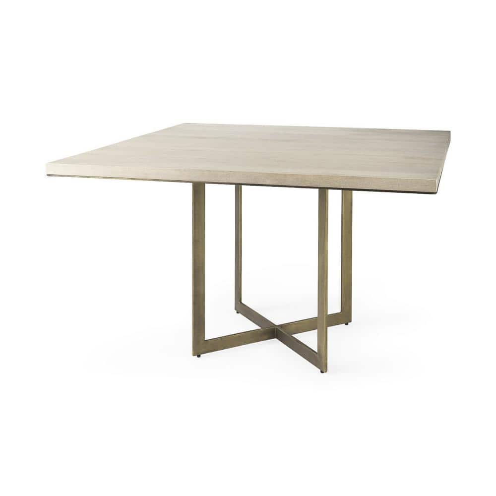 HomeRoots Off White Wood 48 in. 4 Legs Dining Table Seats 6) 2000397606 ...