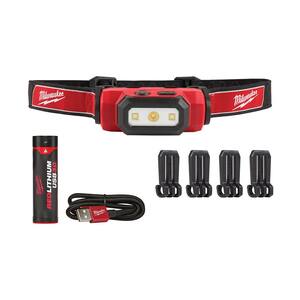 Milwaukee 600 Lumens LED REDLITHIUM USB Low-Profile Hard Hat Headlamp ...
