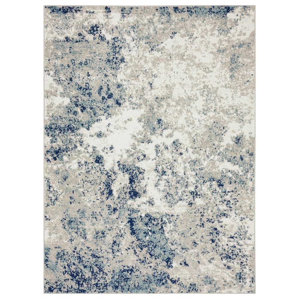 LUXE WEAVERS Beverly Collection Ivory 8x10 Rustic Abstract ...