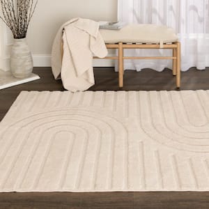 StyleWell Oathil Light Frost Gray 2 ft. x 5 ft. Geometric Runner Rug ...