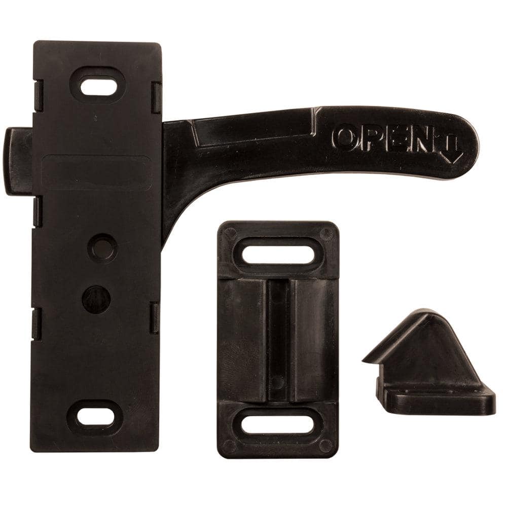 JR Products Screen Door Latch Black 06-11865 - The Home Depot