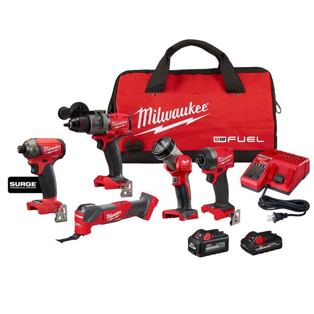 Milwaukee M18 FUEL 18-Volt Lithium-Ion Brushless Cordless Combo Kit (4 ...