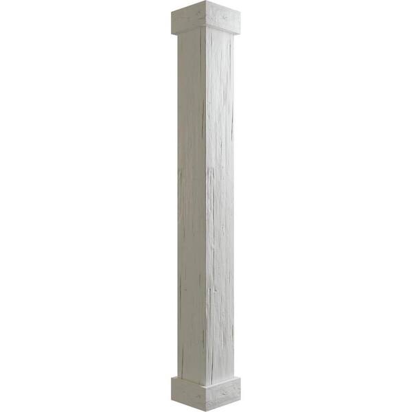 Ekena Millwork 6 in. x 8 ft. Hand Hewn Endurathane Faux Wood Non ...