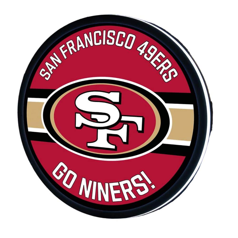Evergreen San Francisco 49ers 15 in. Round Plug-in LED Lighted Sign ...