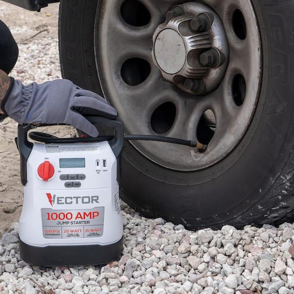 VECTOR 1000 Amp Jump Starter, Compressor, USB Power VECJ1C - The Home Depot