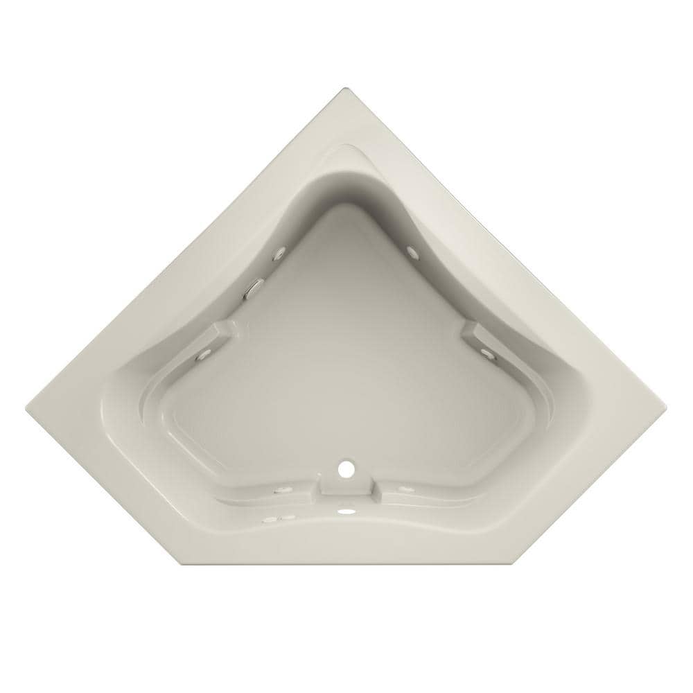 JACUZZI Signature 60 in. x 60 in. Neo Angle Whirlpool Bathtub with ...