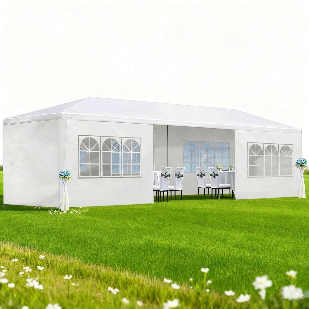 Reviews for 10 ft. x 30 ft. White Outdoor Wedding Party Canopy Tent ...