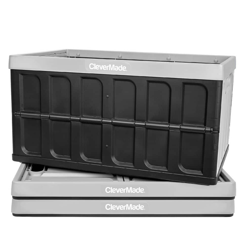 CleverMade 62L Collapsible Storage Bin in Gray (3 Pack) 8034115-1553PK ...