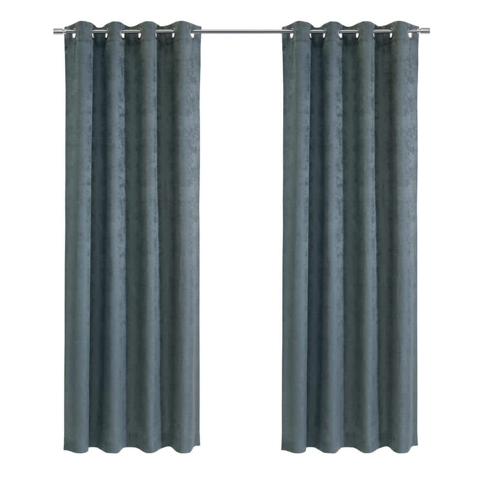 Habitat Portland Steel Blue Polyester Jacquard 52 in. W x 63 in. L ...