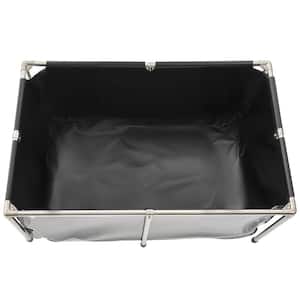 SVOPES 448.8 gal. Blue Portable Fish Pond, Collapsible Circular PVC Koi ...