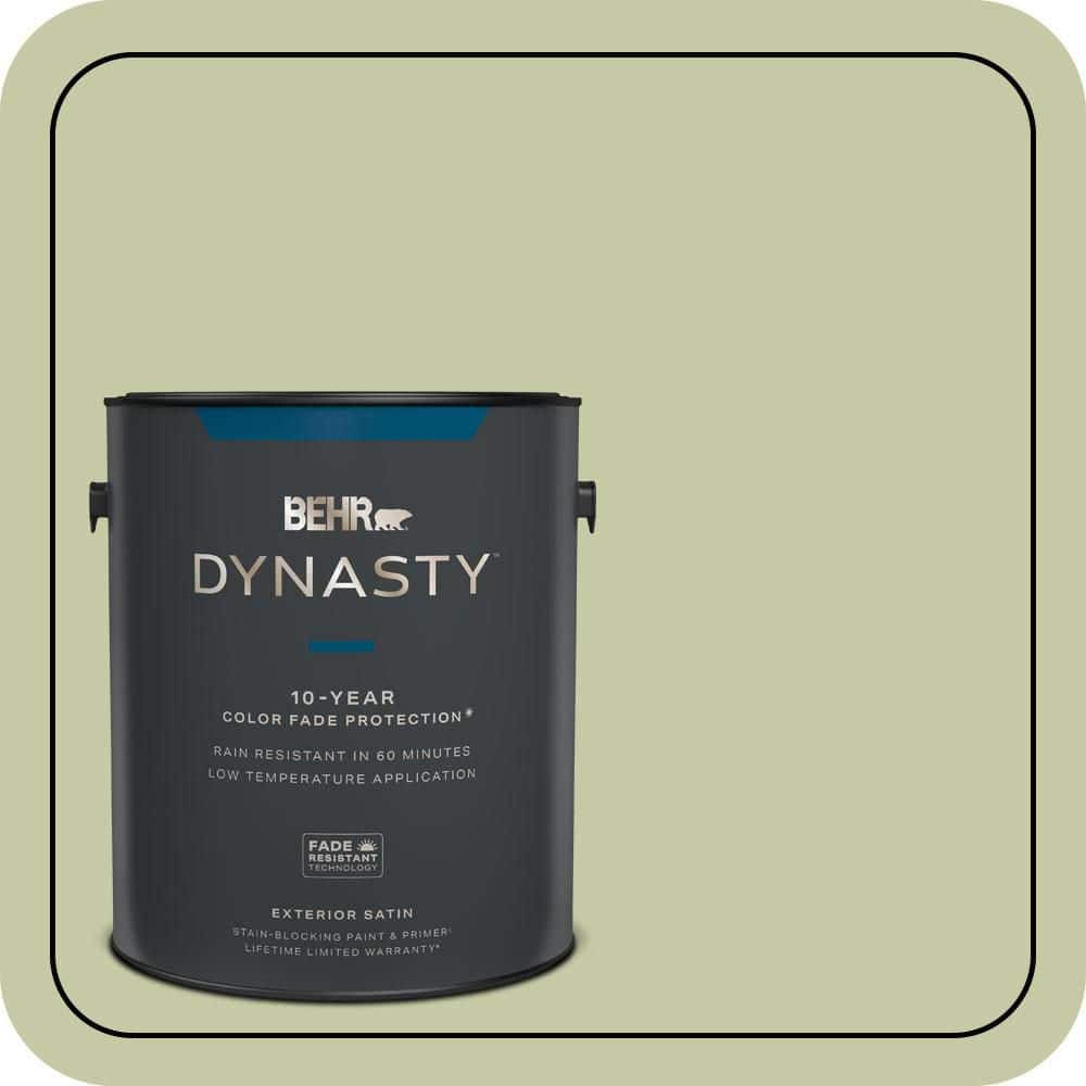 BEHR DYNASTY 1 gal. #M350-3 Sap Green Satin Enamel Exterior Stain ...
